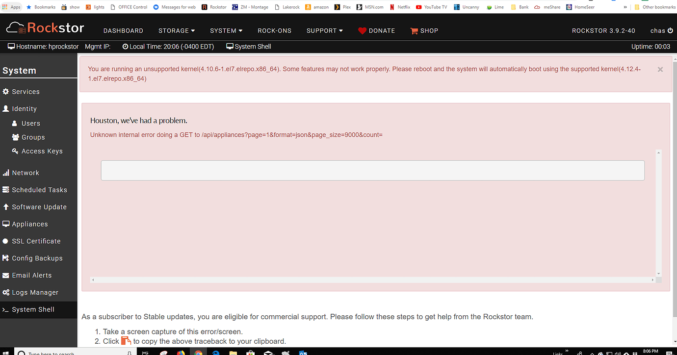 System Crashed Web Ui Unresponsive Troubleshooting Rockstor Community Forum